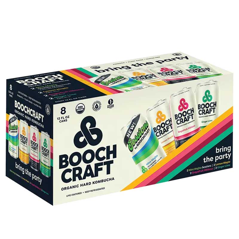 Booch Craft Bring The Party Variety Pack Hard Kombucha 8pk 12oz/Cans ...