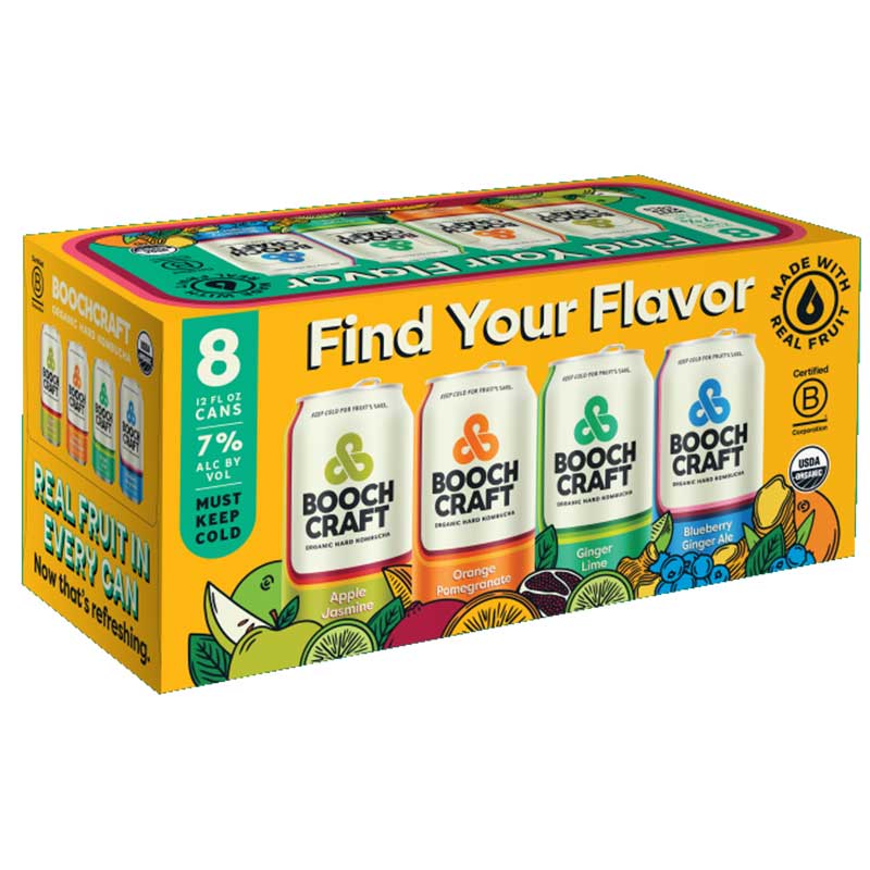 Booch Craft Find Your Flavor Variety Pack Hard Kombucha 8pk 12oz/Cans ...