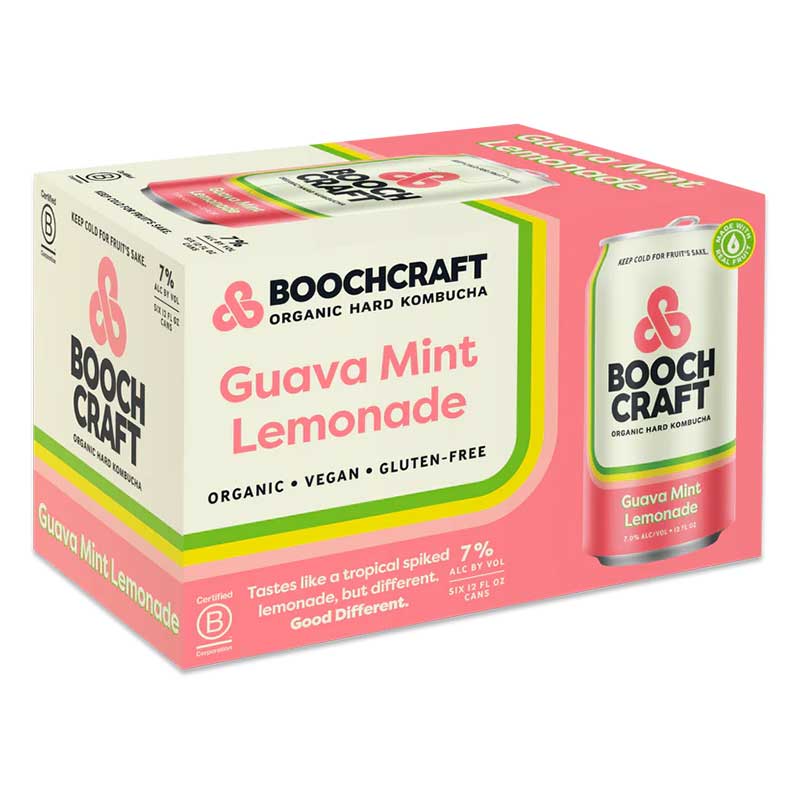 Booch Craft Guava Mint Lemonade Organic Hard Kombucha 6pk 12oz/Cans ...