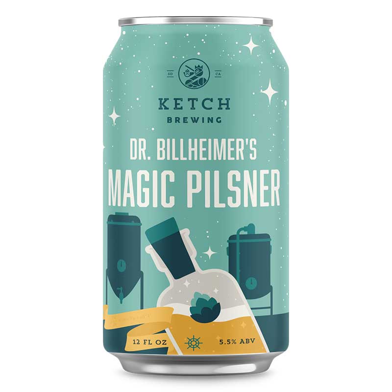 Ketch Dr. Billheimer's Magic Pilsner 6pk 12oz/Cans – THE BOTTLE HOUSE