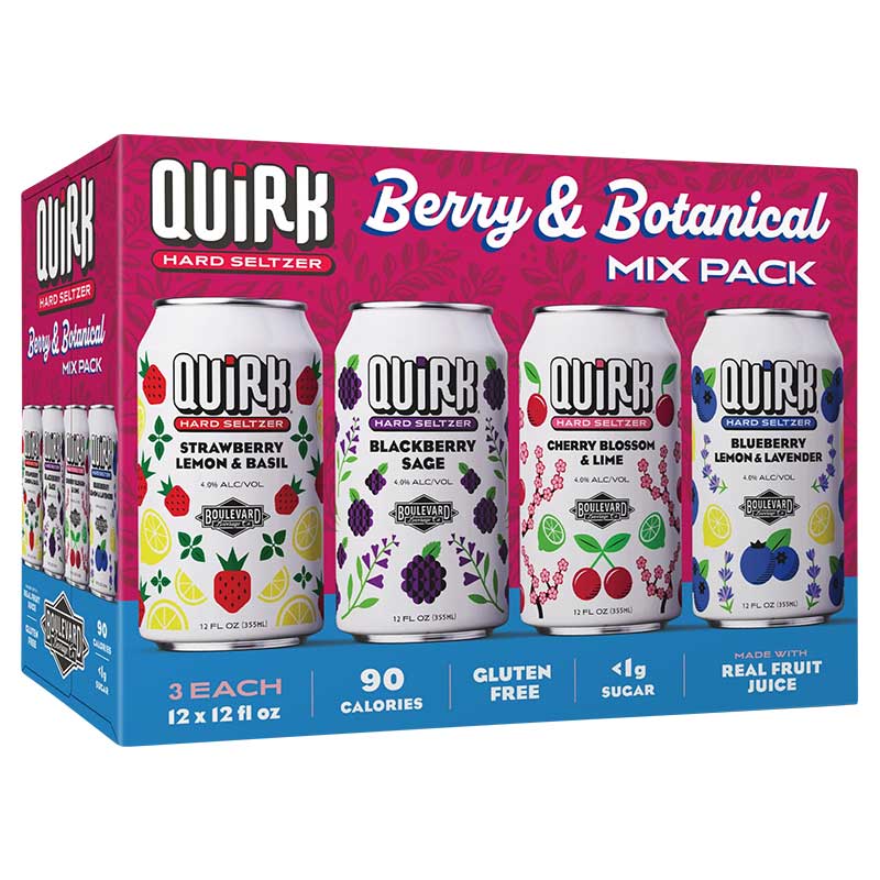 Quirk Berry & Botanical Mix Pack Hard Seltzer 12pk 12oz/Cans – THE ...